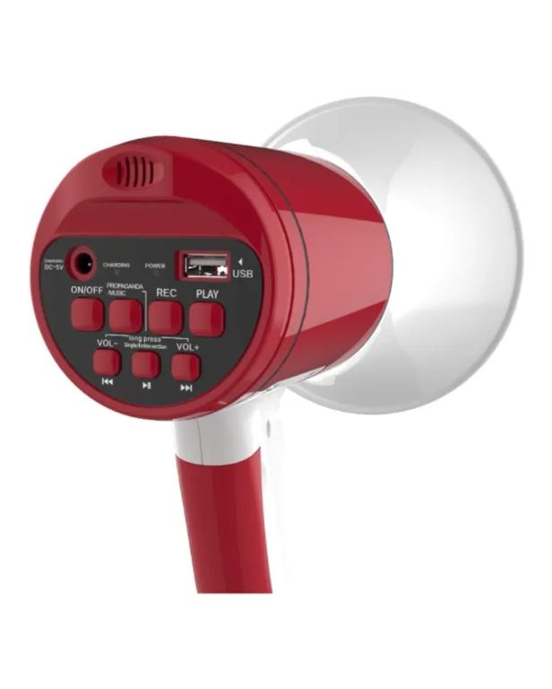 MEGAFONO RECARGABLE ROJO 40W GRABADORA USB BLUETOOTH GENERICO ...