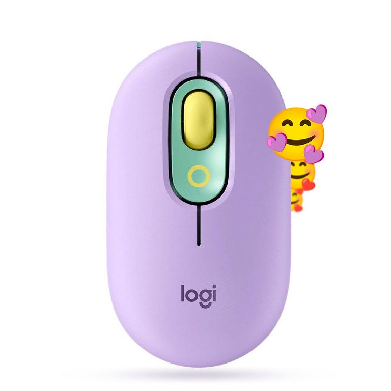 Mouse Logitech pop inalambrico Bluetooth USB boton emojis - Lila ...
