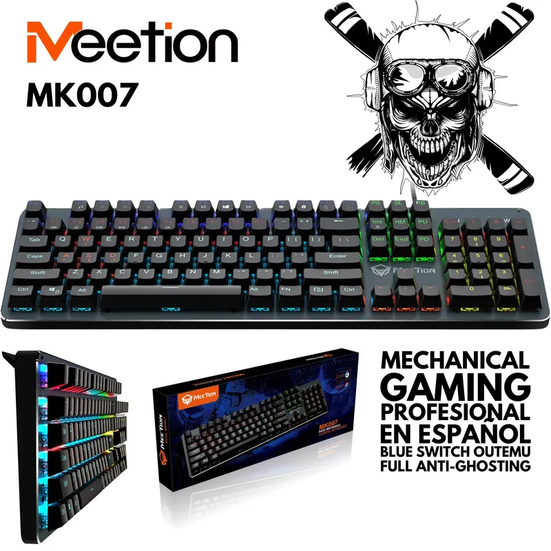 Teclado Gamer Mecánico en español Meetion MK007 Customizable MEETION | falabella.com