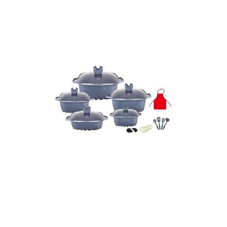 Juego de Ollas ultra granito Valeska 10pcs Roca - G VALESKA | falabella.com
