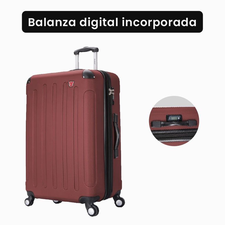 Maletas De Viaje Balanza Integrada 71cm Intely Vino - INMV DUKAP ...