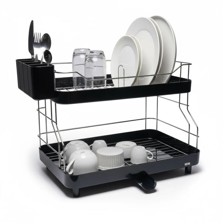 Escurridor de platos 2 niveles Kotiini Smart Plus negro KOTIINI ...