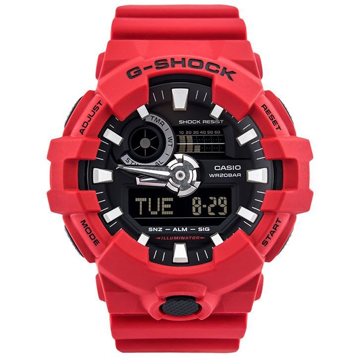 Reloj Casio G-Shock GA-700-4A Hombre - Rojo CASIO | Falabella Perú