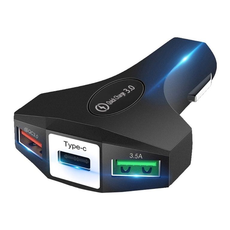 Cargador de Auto Carro Dual USB Tipo C Carga Rapida 35W OEM | Falabella ...