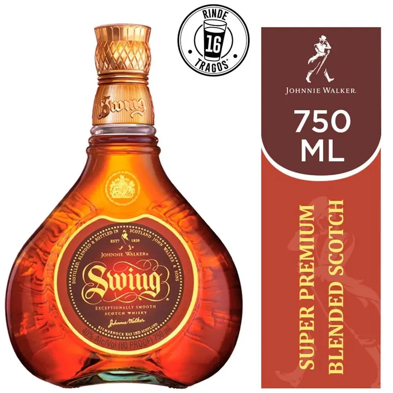 Whisky JOHNNIE WALKER Swing Botella 750ml JOHNNIE WALKER | falabella.com