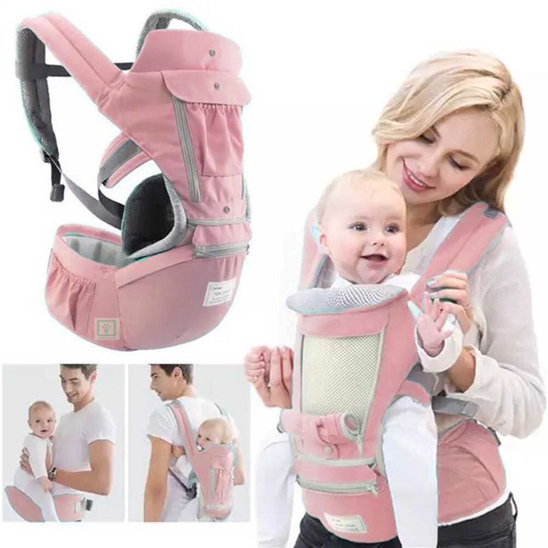 Canguro para Bebe Ergonómico 3 en1 Multiposición Rosado GENERICO ...