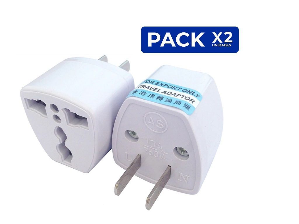 ENCHUFE DE CORRIENTE ADAPTADOR UNIVERSAL PACK 2 UNIDADES | Sodimac Perú