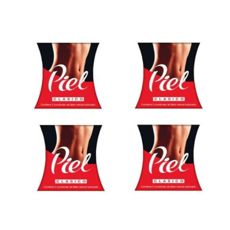 kit 4 cajas Condones Piel Clásico PIEL | falabella.com