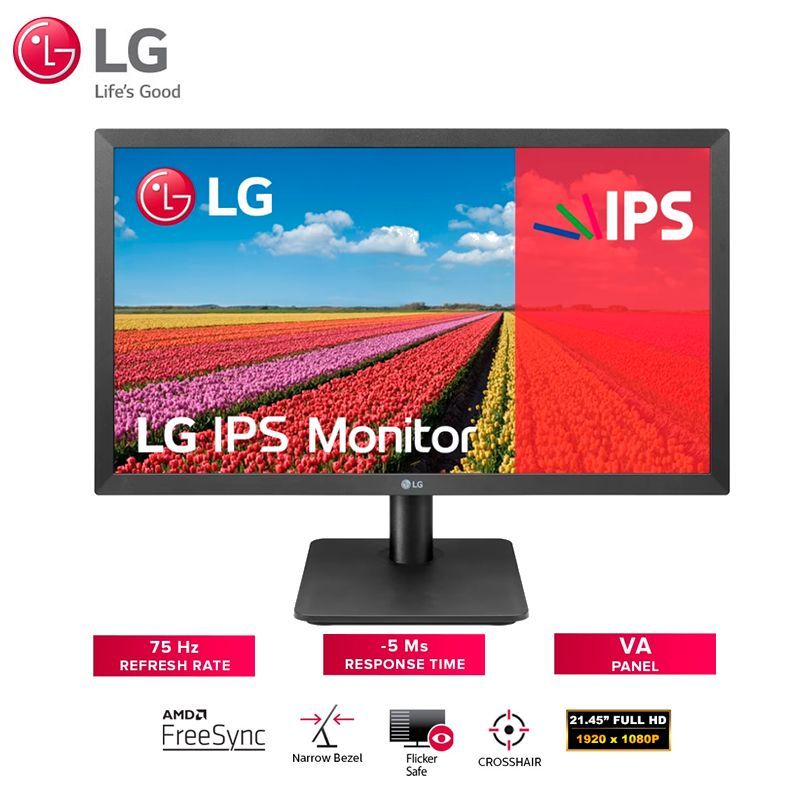 MONITOR LG 22MP410-B, 21.5 VA, 1920 X 1080, HDMI / VGA / 75 HZ LG | falabella.com