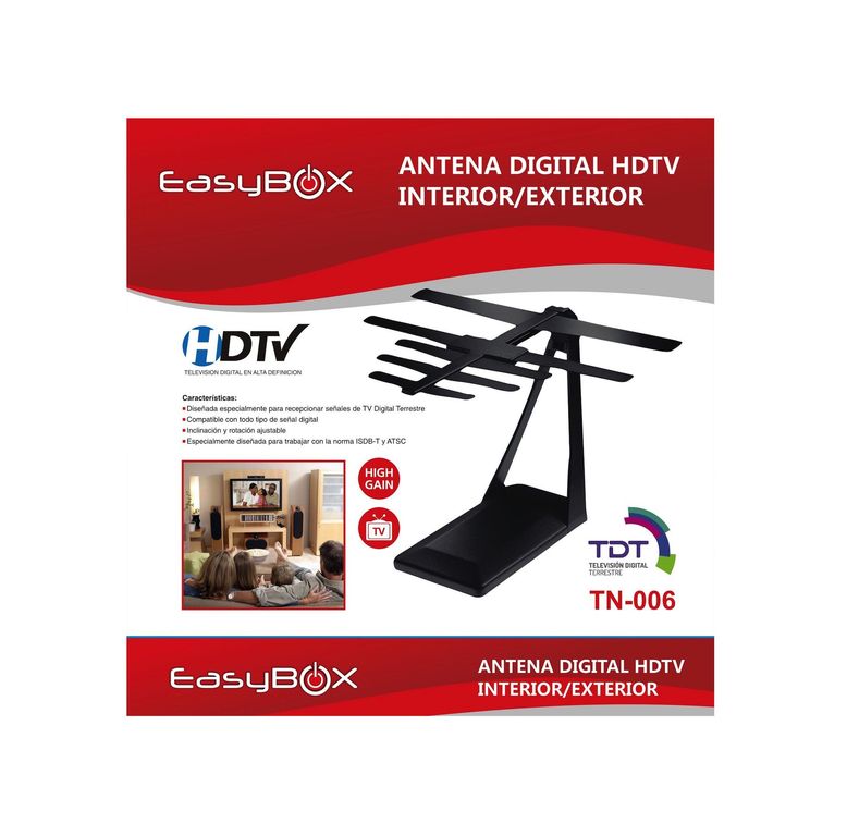 ANTENA PARA TELEVISION HD EASYBOX 6 METROS DE CABLE Easy Corp ...