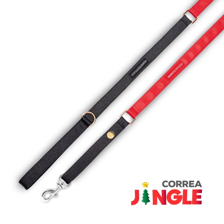 CORREA PERRITO PITUCO JINGLE ROJO Y NEGRO PERRITO PITUCO | falabella.com