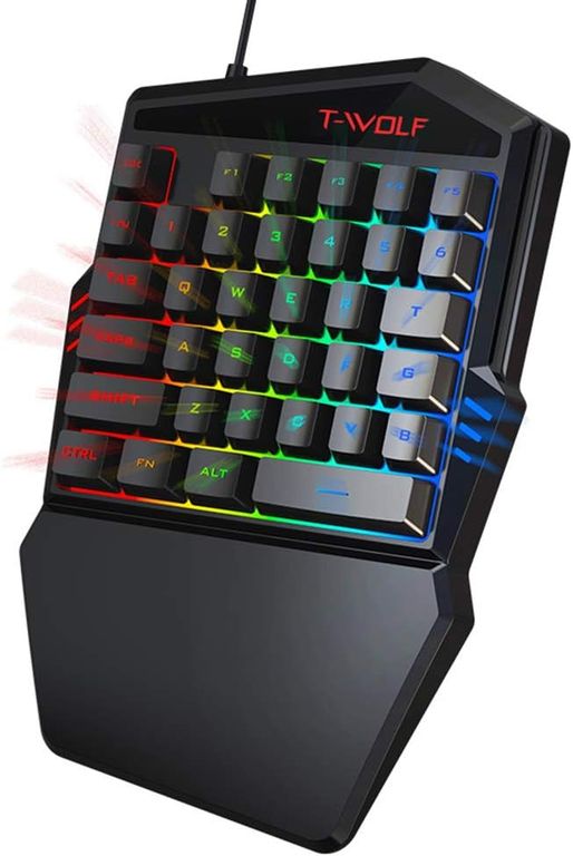 Teclado Gamer Semi Mecánico Gamer RGB una Mano NO REDRAGON TWOLF ...