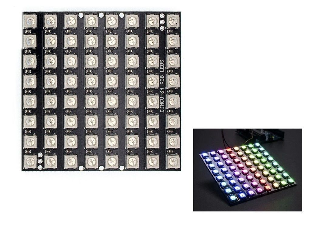 Módulo Matriz Ws2812b Rgb Led 5050 8x8 64 Bits 5v GENERICO | falabella.com