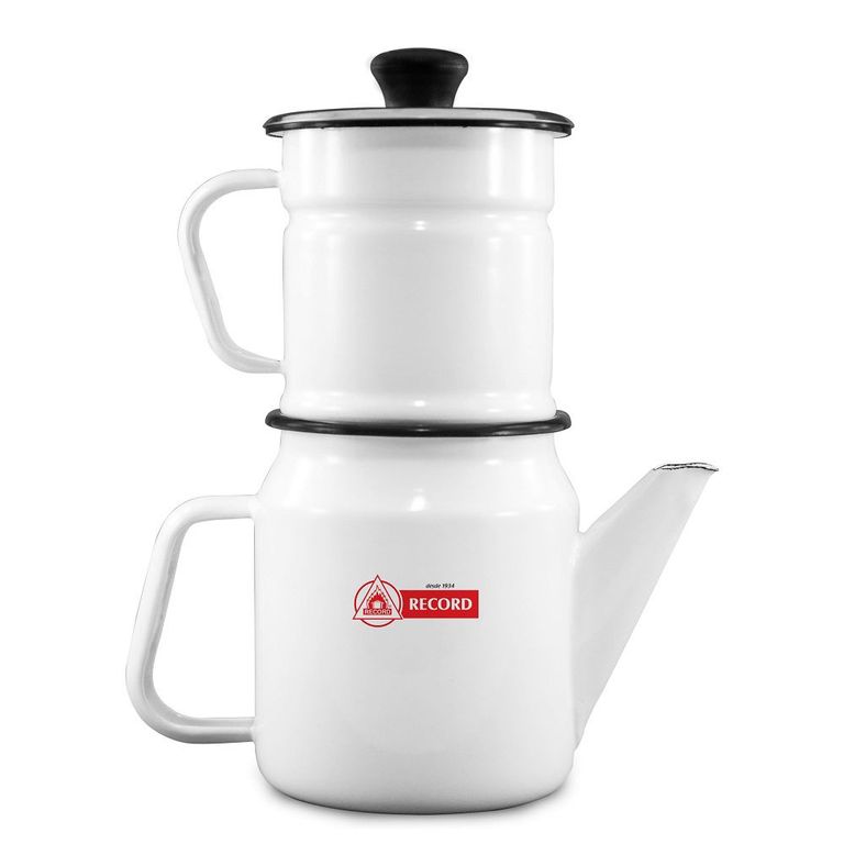 Cafetera record de acero vitrificado 2piezas blanca n°10 | Sodimac Perú
