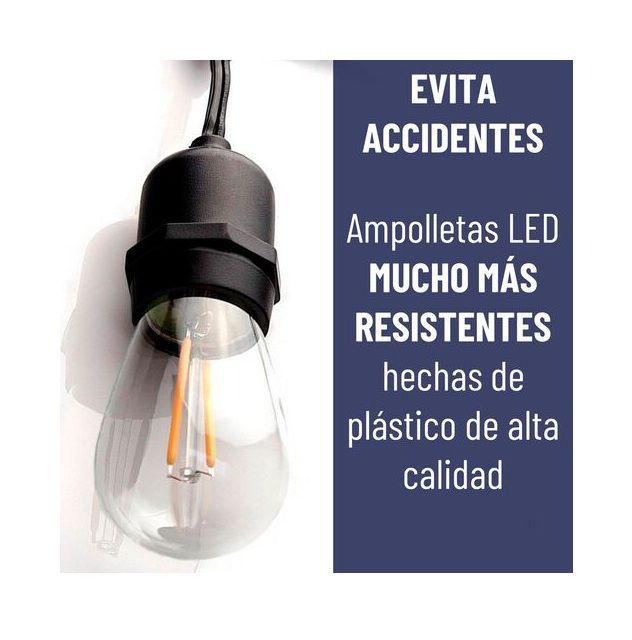 Luces Guirnaldas Vintage 20 Focos Neon Por 10 Metro. Oferta | Sodimac ...