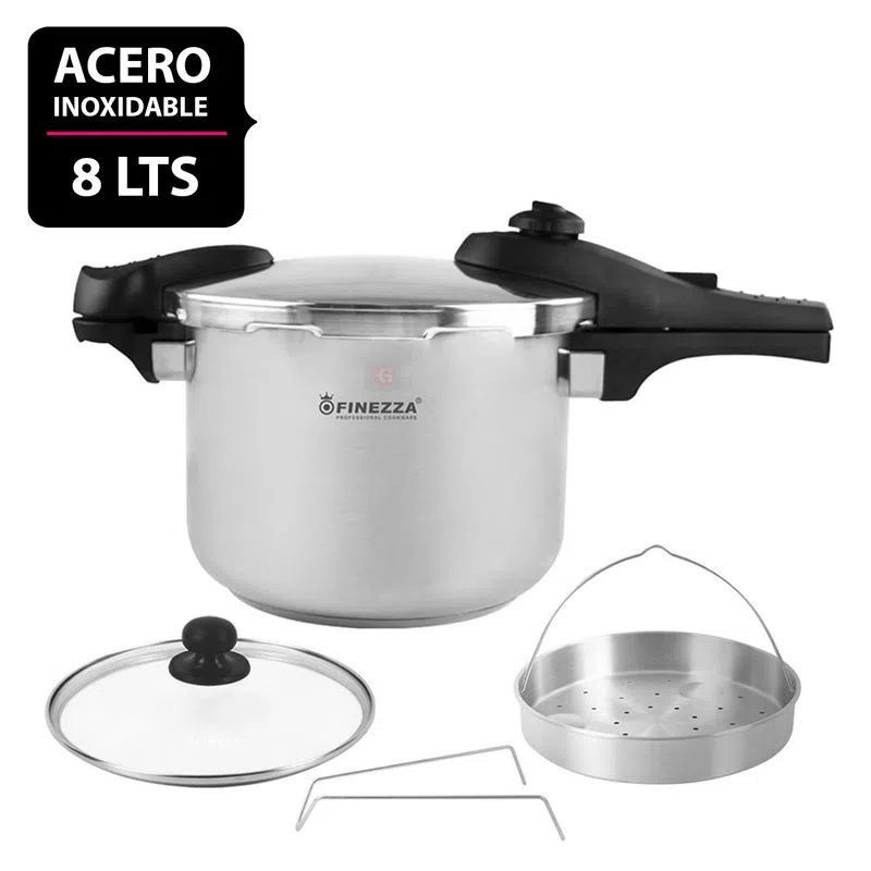 Olla a Presión Finezza FZ-800-AC 3 Pzs de Acero 8 Lts FINEZZA ...