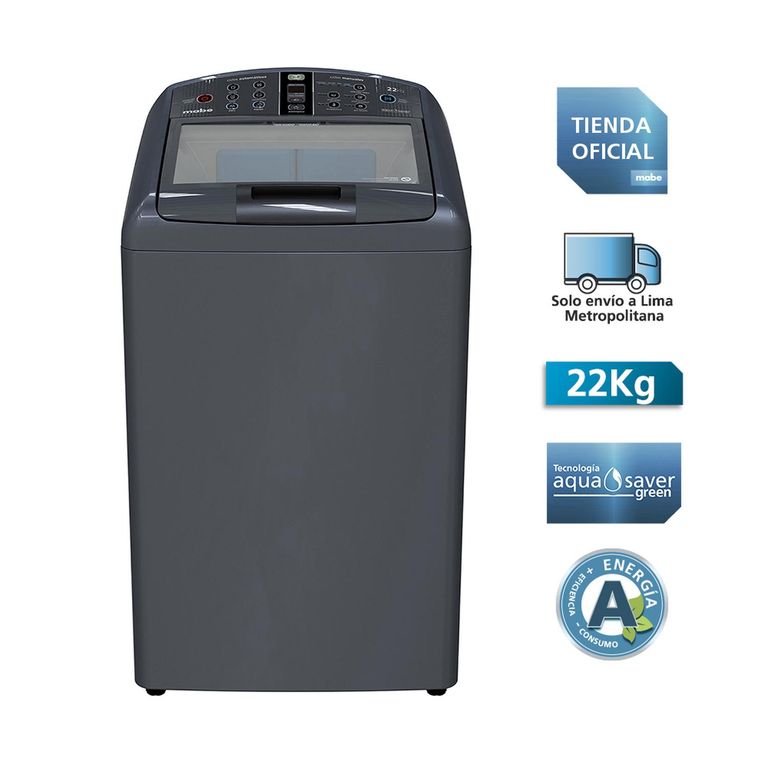 Lavadora Automática 22kg Diamond Gray Mabe LMA72200WDBB1 MABE ...