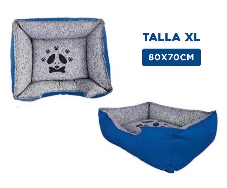Cama Rectangular Perro Azul Talla XL | Sodimac Perú