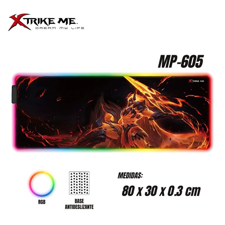 Mousepad Gamer Xtrike Me RGB Base Antideslizante MP-605 XTRIKE ME | falabella.com