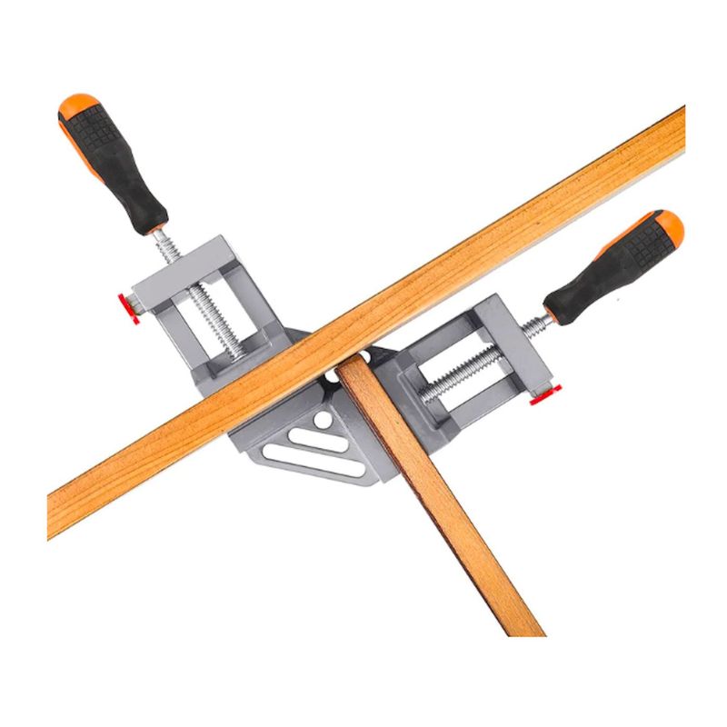 PRENSA ESQUINA DE ALUMINIO ABRAZADERA DE 90GRADOS AUSTE DOBLE WORKTOOLS ...