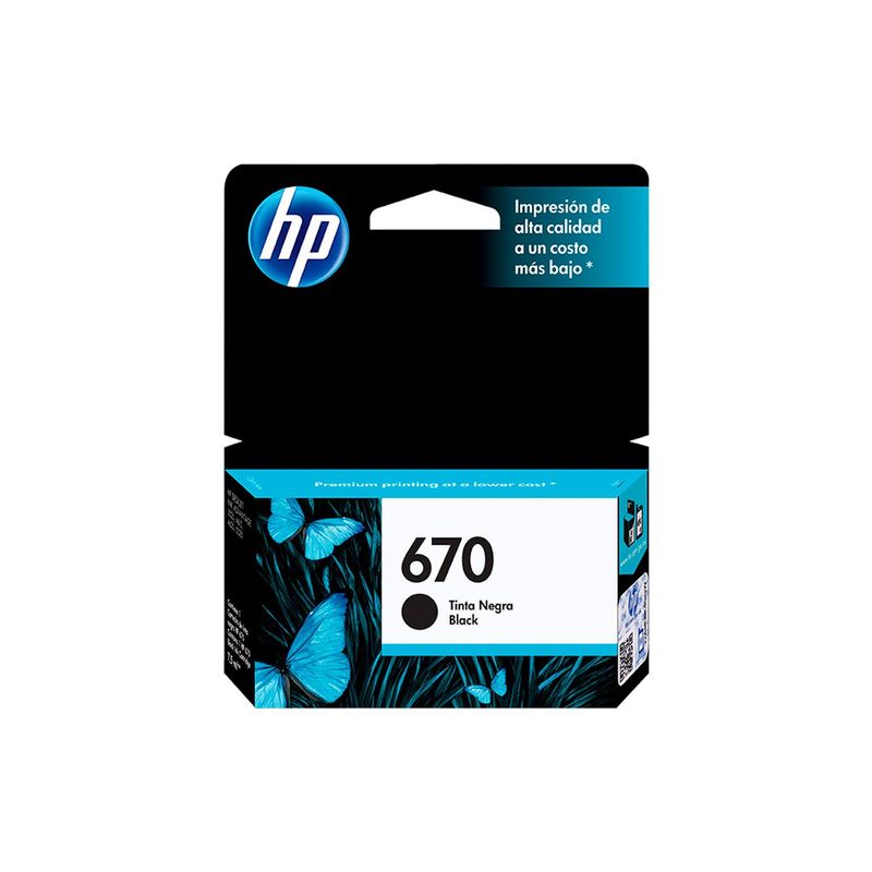 Cartucho Tinta Hp 670 Negro Deskjet Ink Advantage 3525 HP | falabella.com