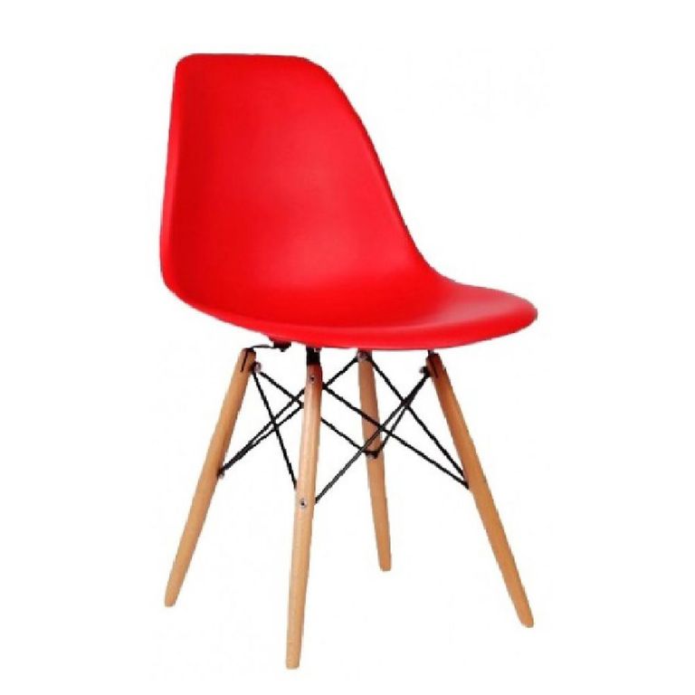 Silla Diseño Eames Rojo möbelArt MOBELART | falabella.com