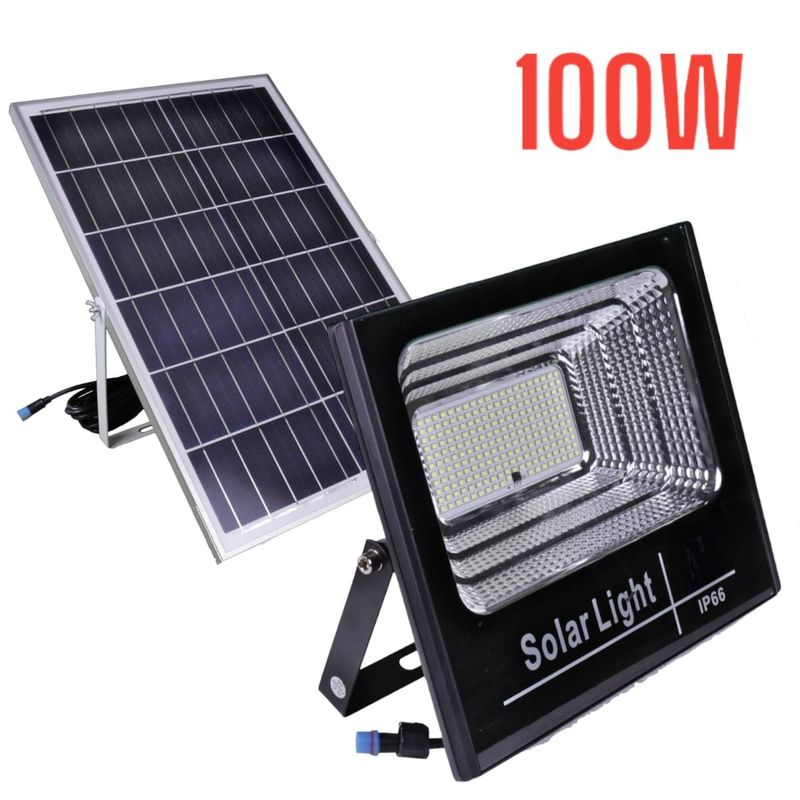 Reflector Solar Led 100Watts con Panel Solar Exteriores OEM | falabella.com