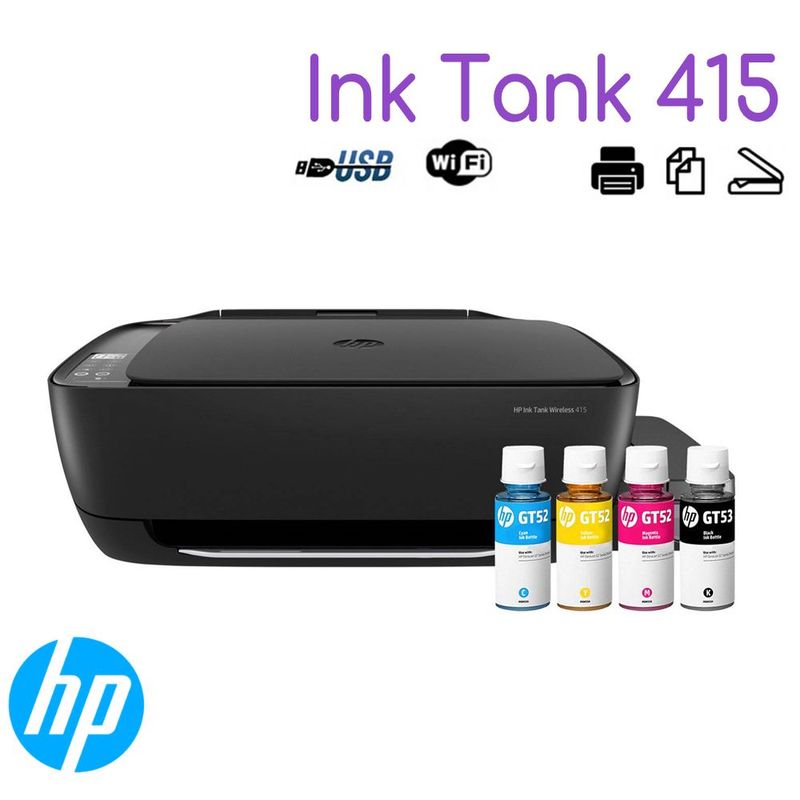 Impresora Multifuncional HP Ink Tank 415 sistema continuo WIFI y USB HP ...
