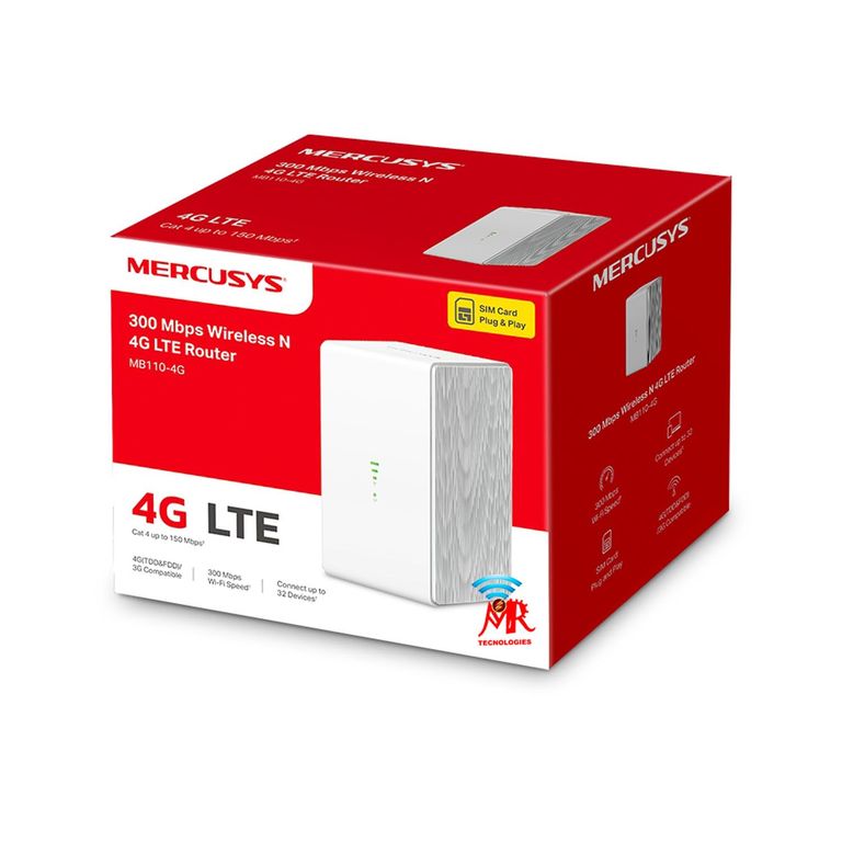 ROUTER PARA CHIP 4G LTE MB110-4G 300MBPS MERCUSYS MERCUSYS | Falabella Perú