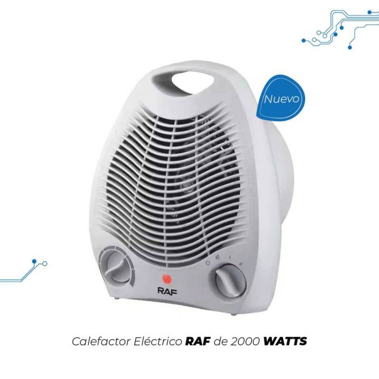 Calefactor RAF TERMOVENTILADOR Eléctrico Portátil 2000W | Sodimac Perú