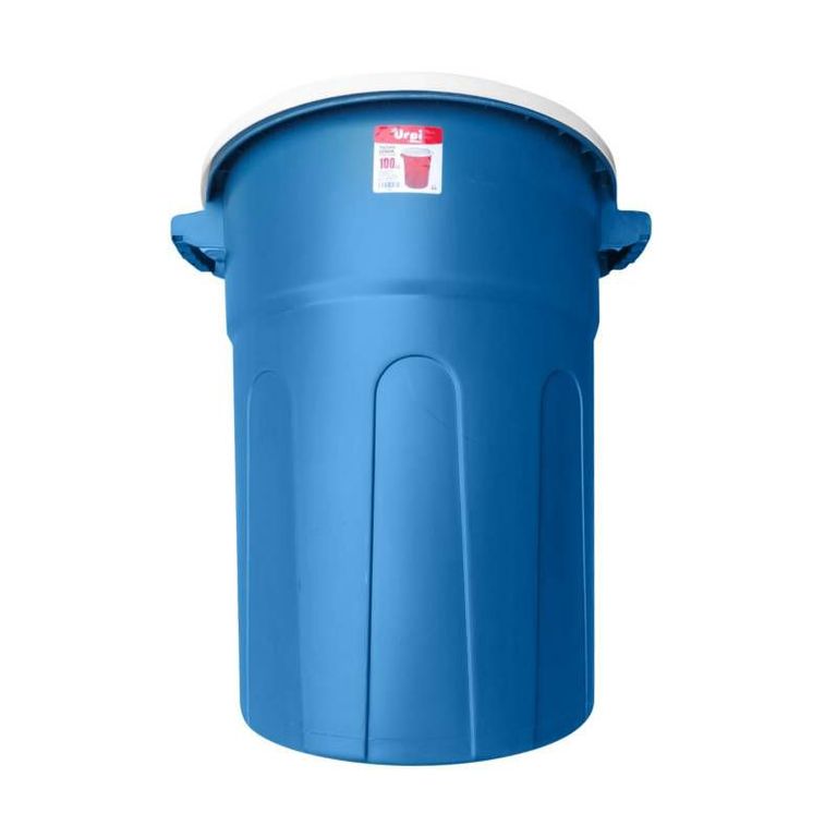 Tacho De Basura Con Tapa De 100 Litros Azul | Sodimac Perú