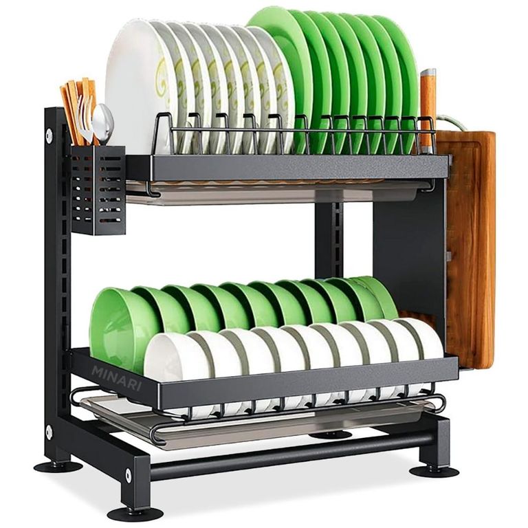 Escurridor de Platos Elegante y Moderno para Cocina Negro E93 MINARI ...