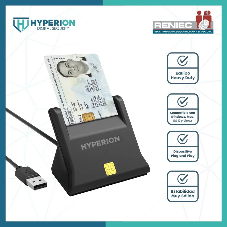 Big Reader - El lector robusto de dni electrónico HYPERION DIGITAL SECURITY | falabella.com