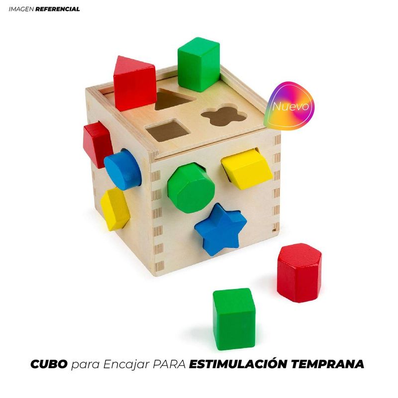 CUBO ENCAJE FIGURAS GEOMÉTRICAS DIDÁCTICOS ABC GENERICO | falabella.com