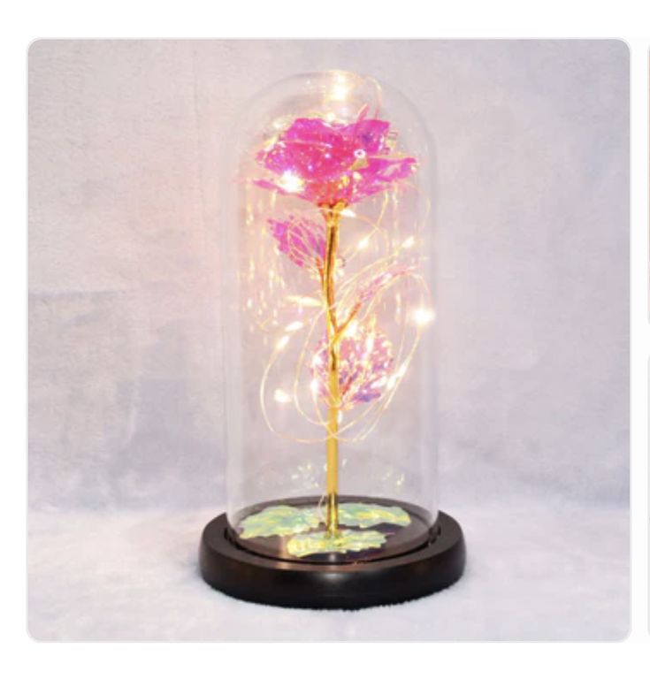 Adorno de Rosa con Luces LED - Rosado AURELA | falabella.com