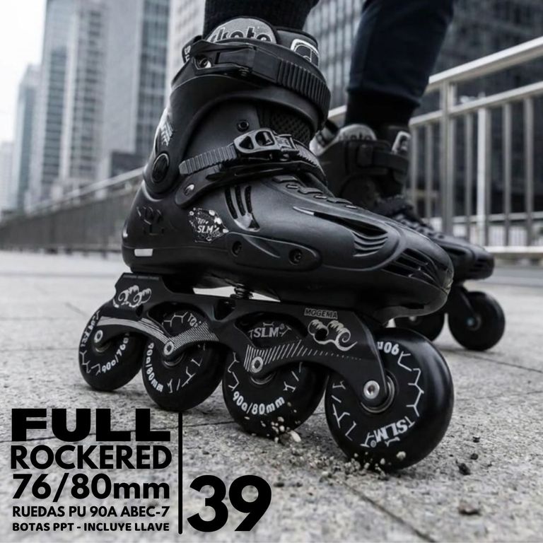 Patines Freestyle SLM Talla 39 - Full Rockered 76/80 mm - 90A - ABEC-7 ...