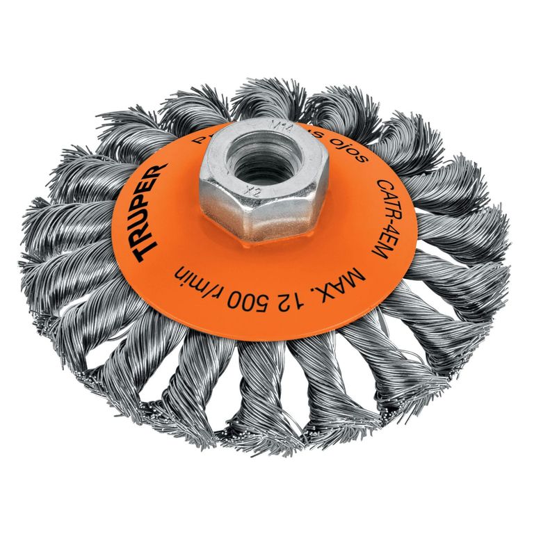 Cepillo metálico Carda tipo plato cónico 4 pulgadas, truper | Sodimac Perú