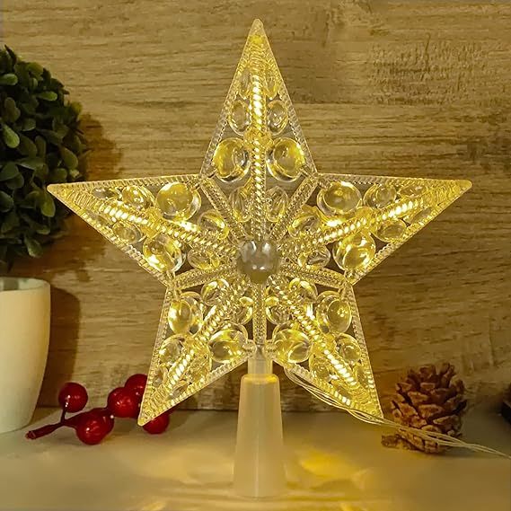 Estrella Árbol Navidad LED 22cm Cono Base Conexión Eléctrica | Sodimac Perú