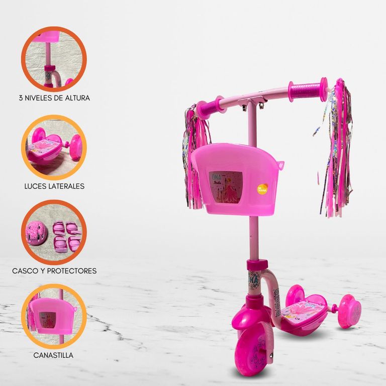 Scooter para Niños «PATINETA» Princes Pink OKA | falabella.com