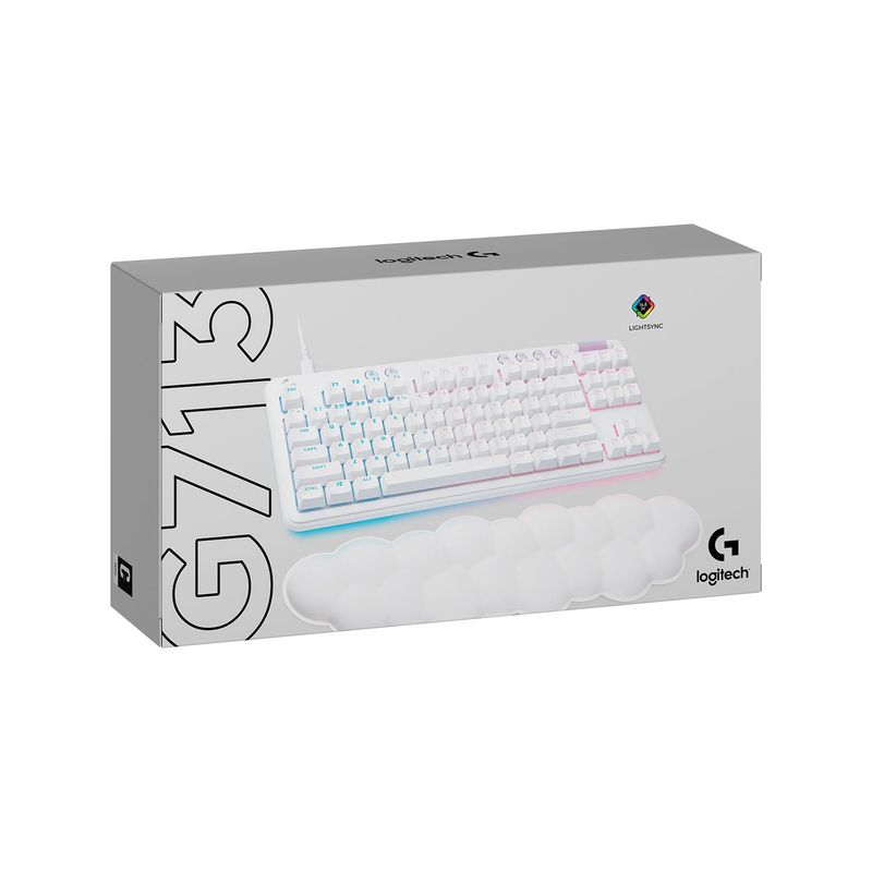 Teclado Gamer Logitech G713 Tkl Mechanical Linear Rgb White Aurora ...