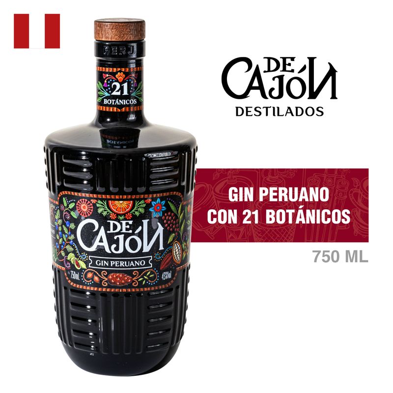 Gin Peruano DE CAJÓN 21 Botánicos Botella 750ml DE CAJON | falabella.com