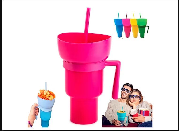 VASO 2 EN 1 PARA BEBIDAS Y SNACKS BOTANERO GENERICO | Falabella Perú