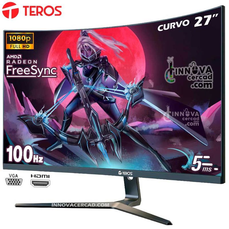 Monitor Teros Curvo 27 TE-2730S Full HD 100HZ 5MS HDMI VGA TEROS | falabella.com