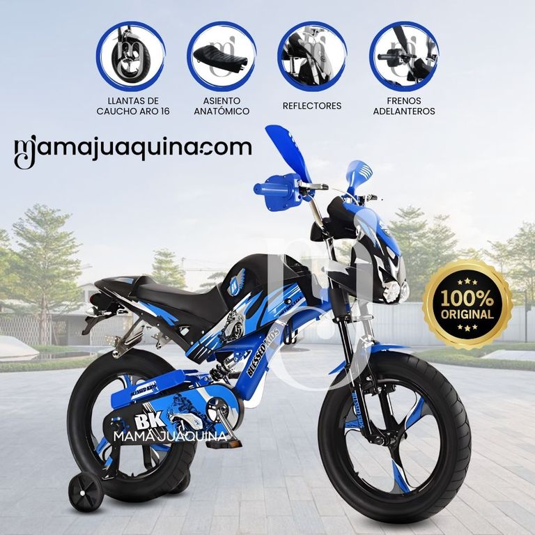 Bici Moto Para Niño Aro 16 «FURIOUS MONSTER II» Blue | Sodimac Falabella
