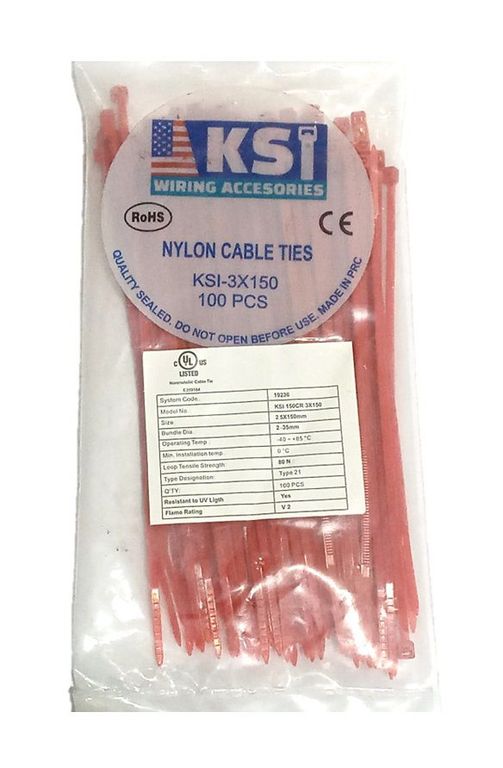 CINTILLO DE AMARRE ROJO POR 100 UNIDADES DE 15CM X 2.5MM GENERICO ...