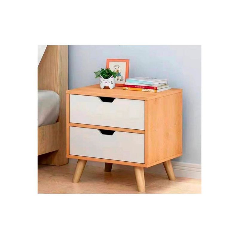 Velador Clásico Chrono Blanco/Duna 2 Cajones TU MESITA TU MESITA ...