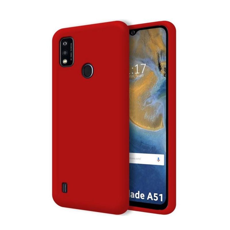 Funda Case para ZTE Blade A51 Soft Feeling Antishock Rojo Antigolpe ...