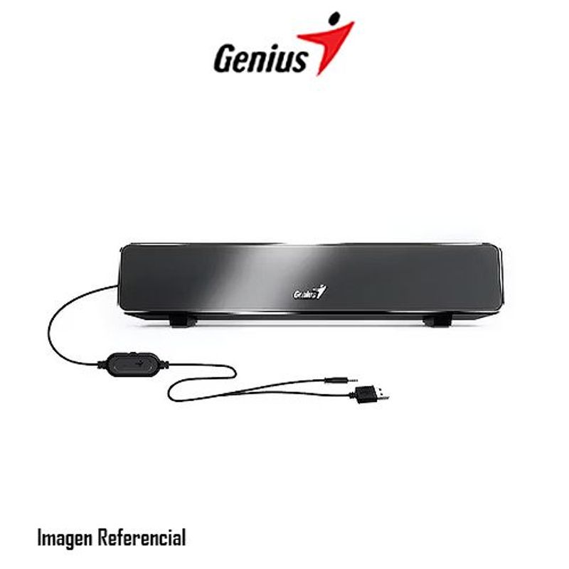 PARLANTE GENIUS SOUND BAR 100 MINI 6W USB NEGRO P/N: 31730024400 GENIUS ...