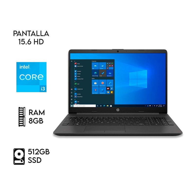 Laptop HP Intel Core i3-12TH Ram 8GB Disco SSD 512GB Pantalla 15.6 " HP ...