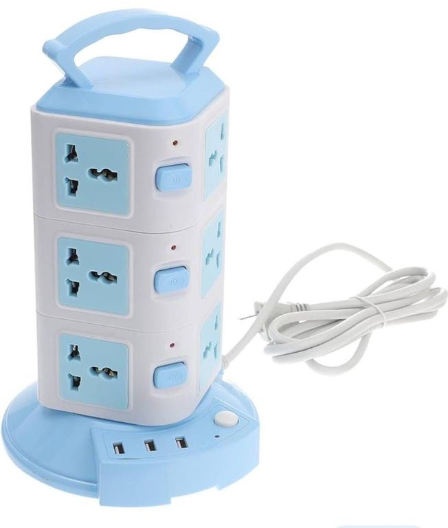 Torre Multifuncional 3 Niveles (12 Conexiones) y 3 Puertos USB GENERICO ...